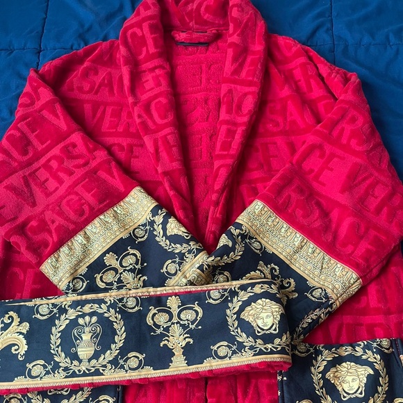 Versace | Other | Mens Red Authentic Versace Robe | Poshmark